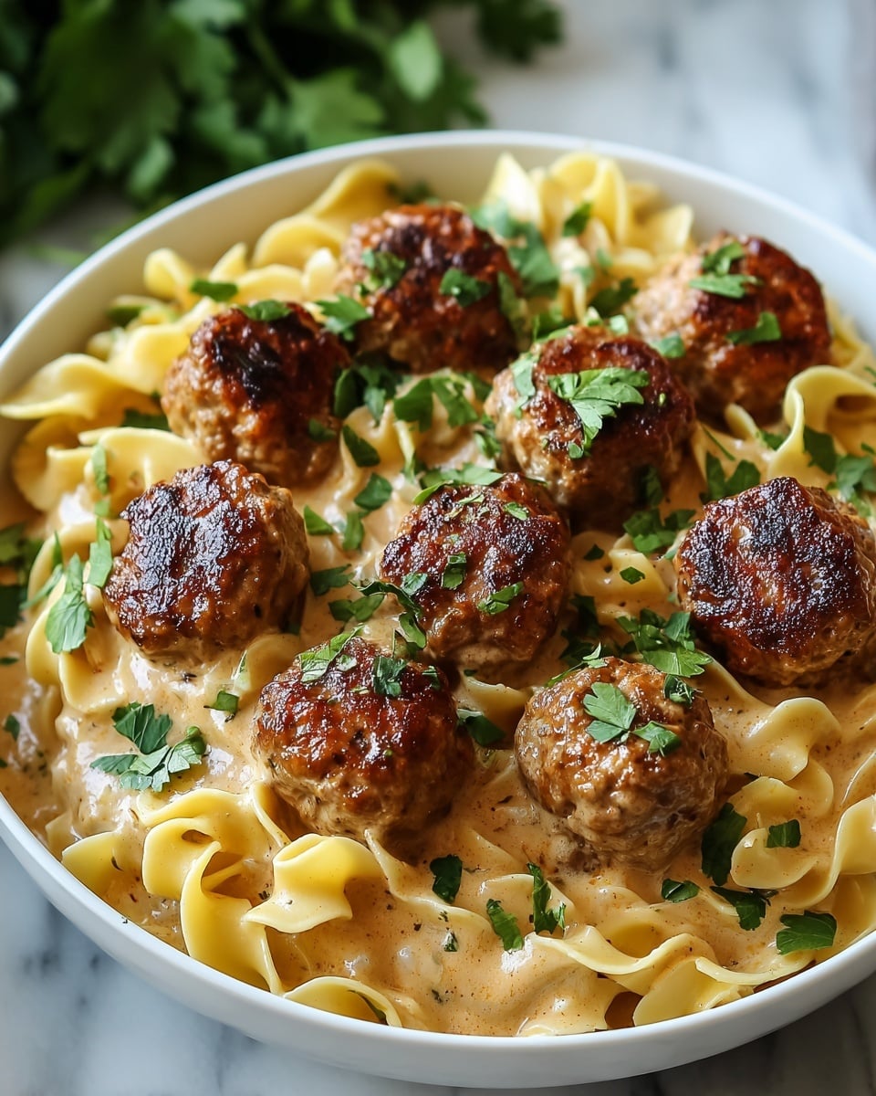 Swedish Meatball Noodle Bake | Delicious Swedish Casserole