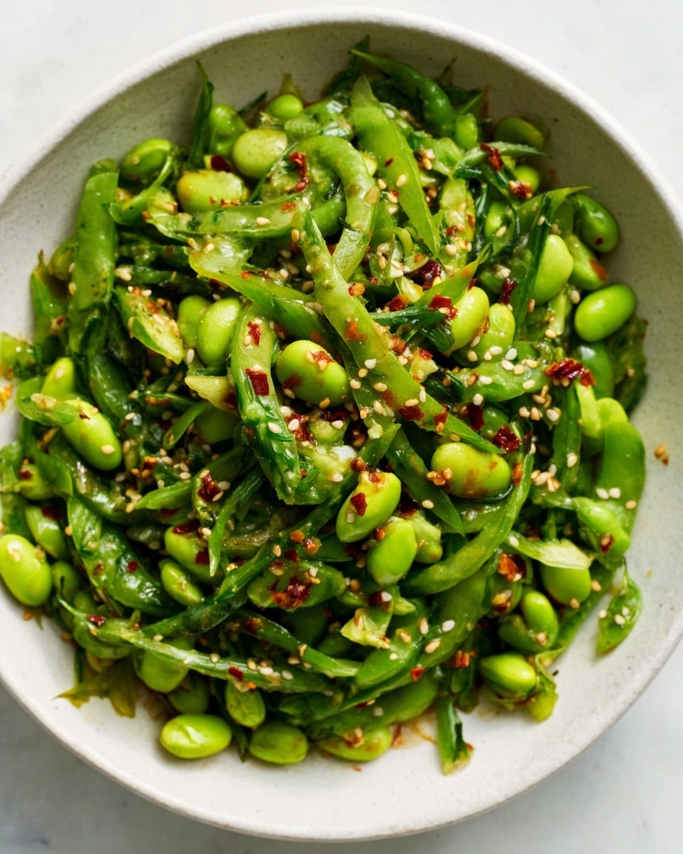 Chili Crisp Snap Pea Salad - Bright & Spicy Vegetable Toss