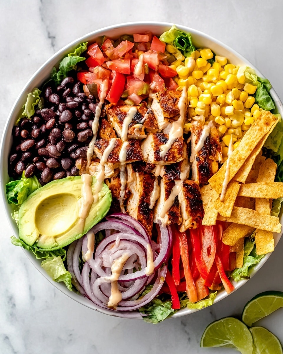 Spicy Southwest Salad with Grilled Chicken & Hot Sauce Ranch